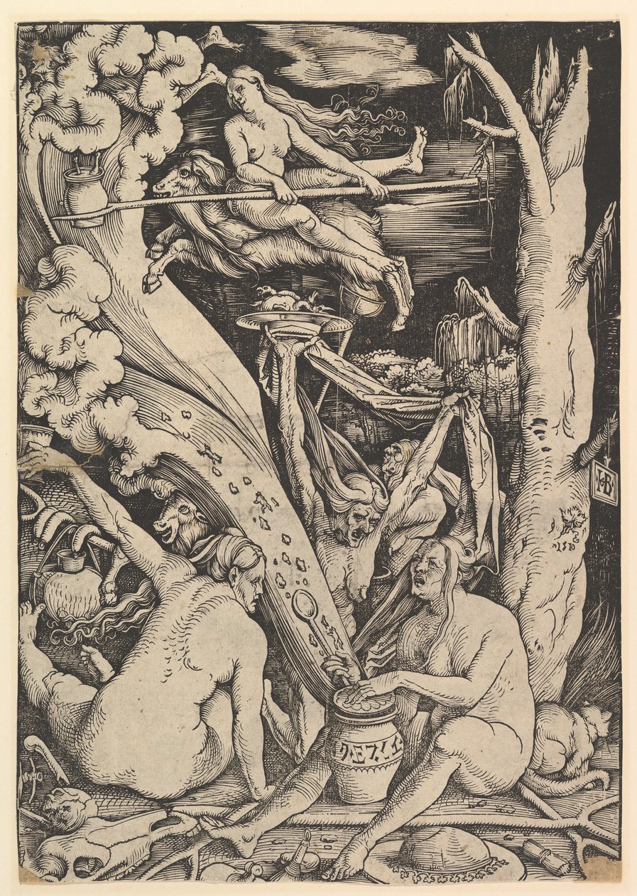 The Witches by Hans Baldung: High-quality fine art print