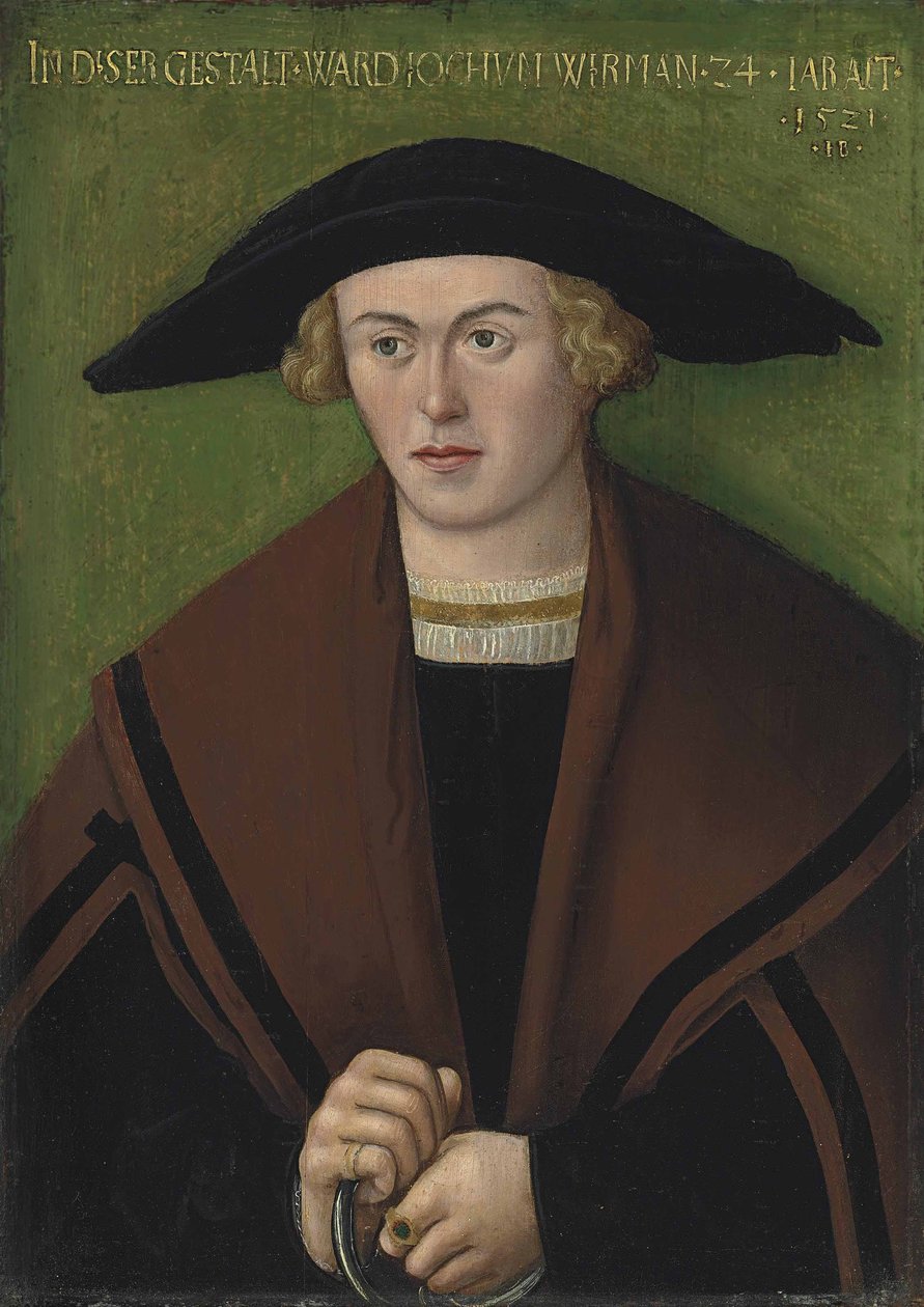 Portrait of Jochum Wirman by Hans Brosamer: Fine art print