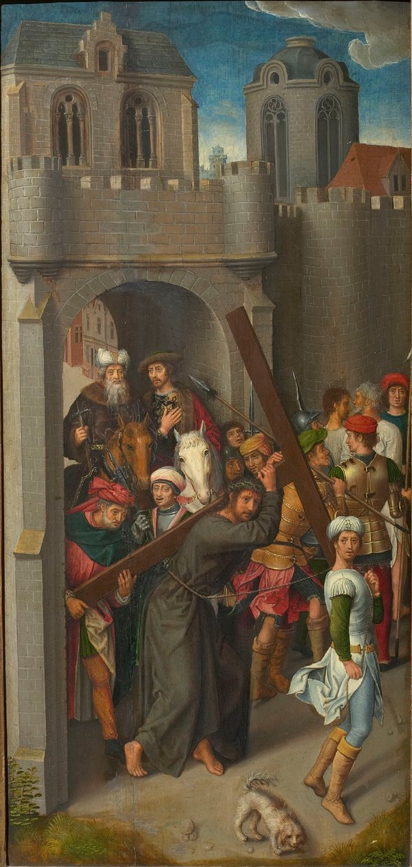 Calvary Triptych: Christ Carrying the Cross (left wing)
