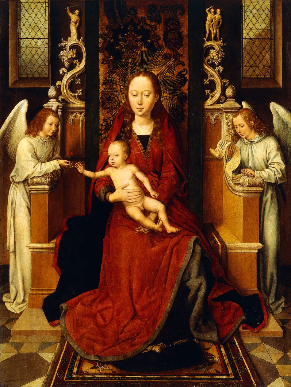 The Virgin and Child Enthroned with Two Angels