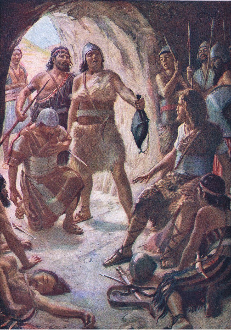 David's Three Mighty Men (Illustration from Pictures That Teach The ...