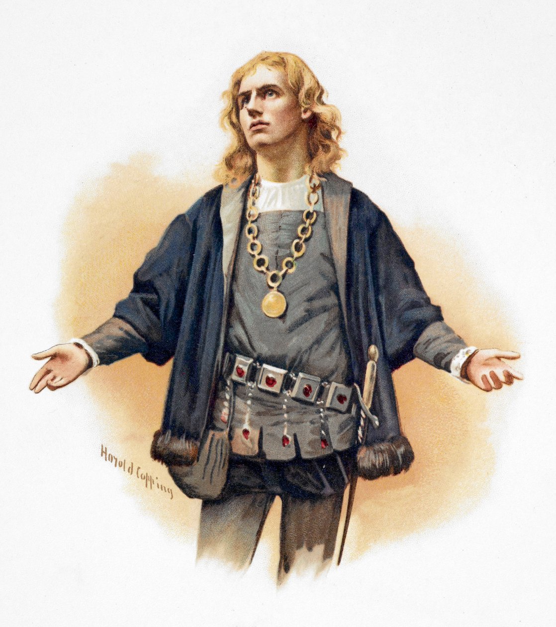 Portrait of Hamlet, prince of Denmark by Harold Copping