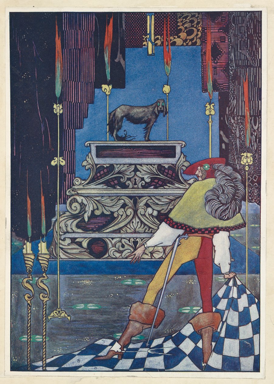 The Tinder Box, There sat the dog with eyes as big as teacups