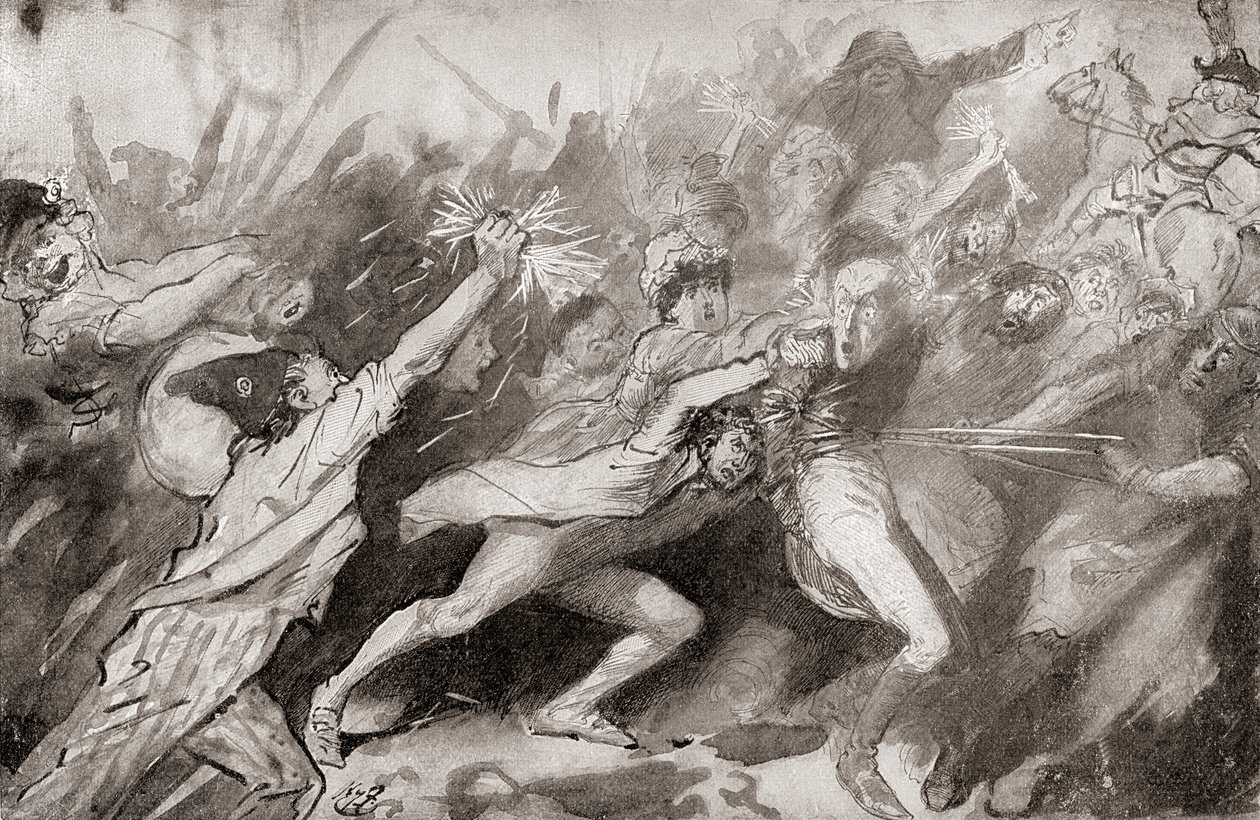 Illustration for Charles Dickens' Novel A Tale of Two Cities