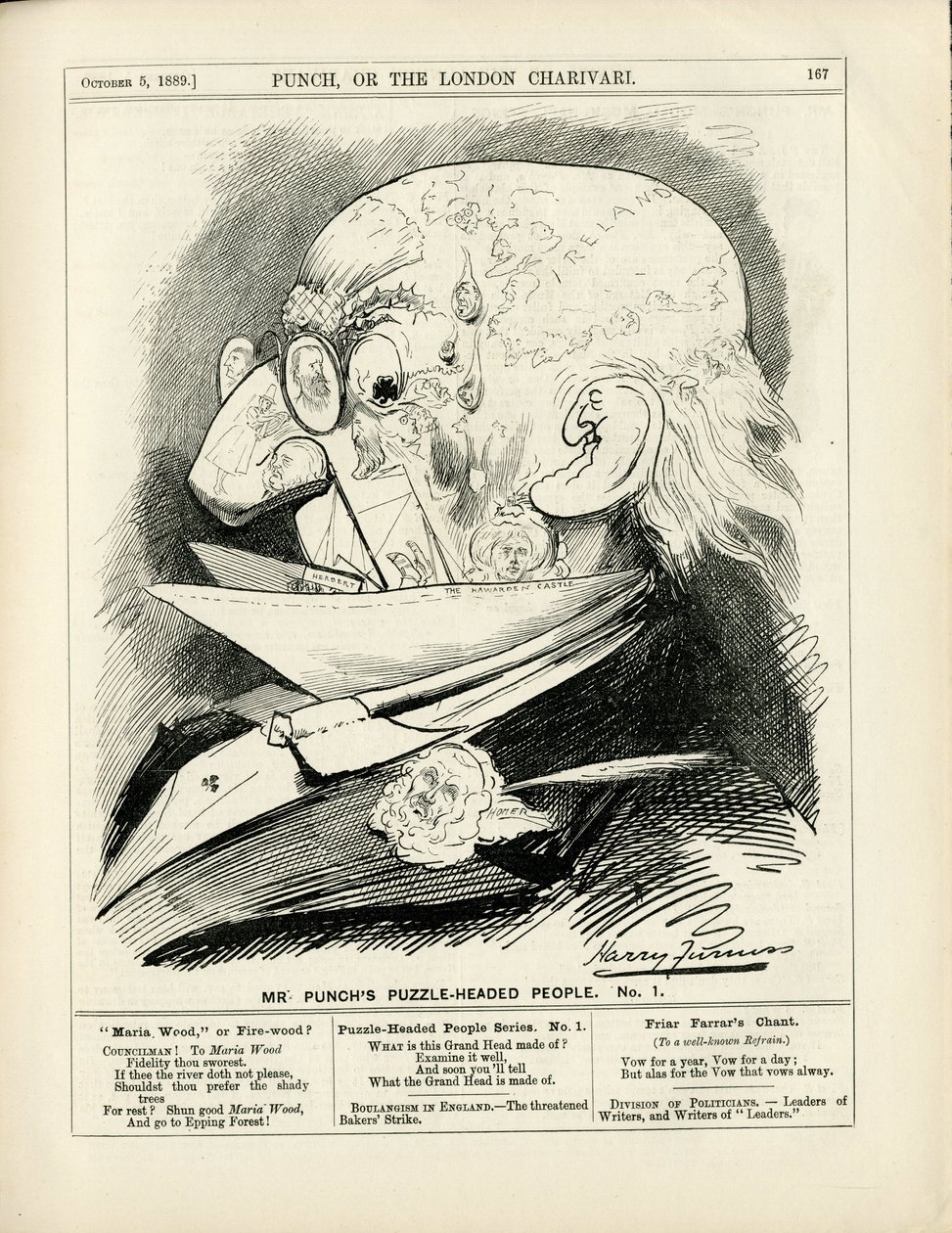 Illustration of Harry Furniss in Punch by Harry Furniss