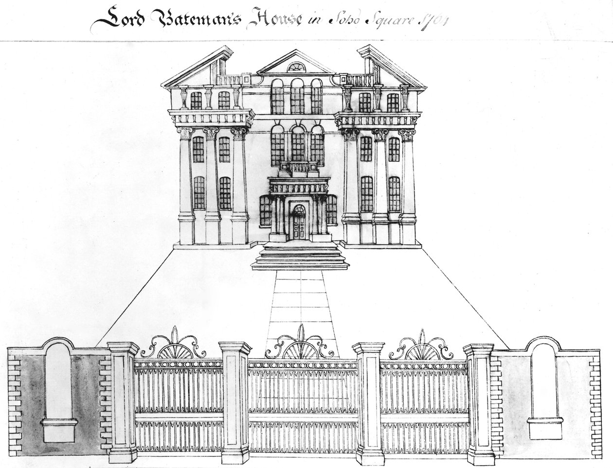 Lord Bateman's House in Soho Square, 1764 by Haynes King