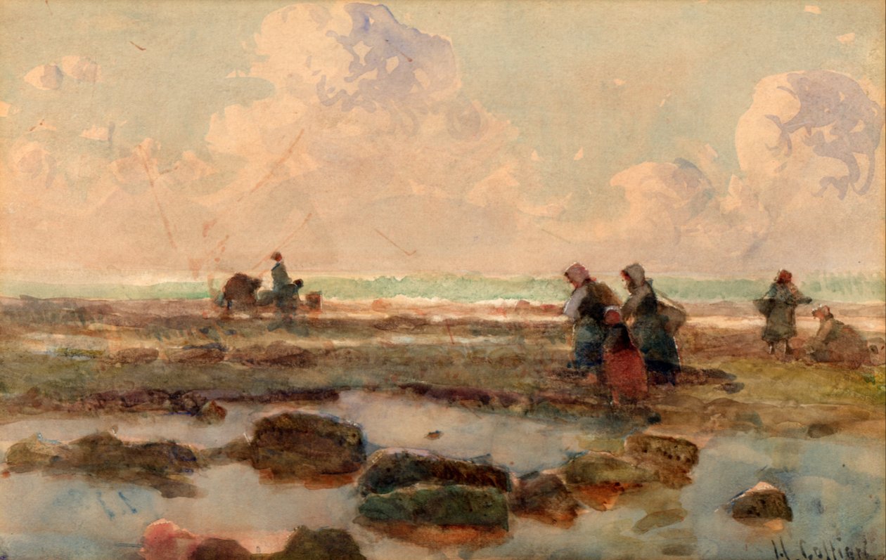 Shrimping by Hector Caffieri: Buy fine art print