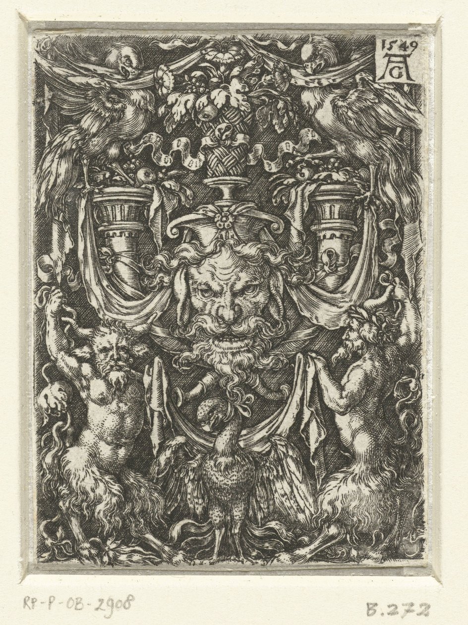 Wall Decoration with Grotesques by Heinrich Aldegrever