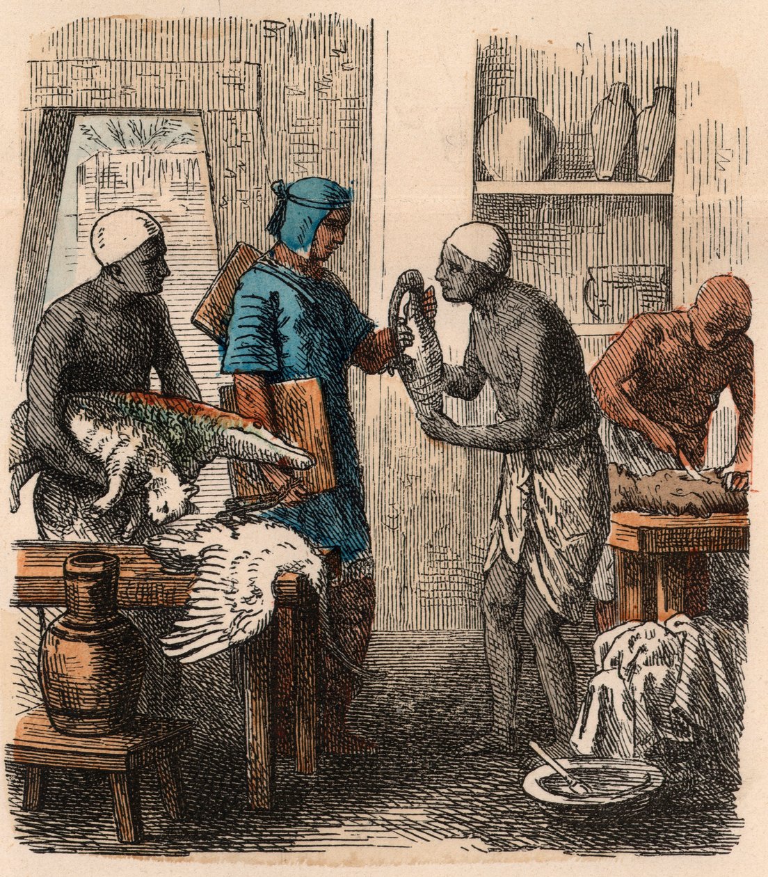 Ancient Egypt: Embalming Animals, 1866 by Heinrich Leutemann