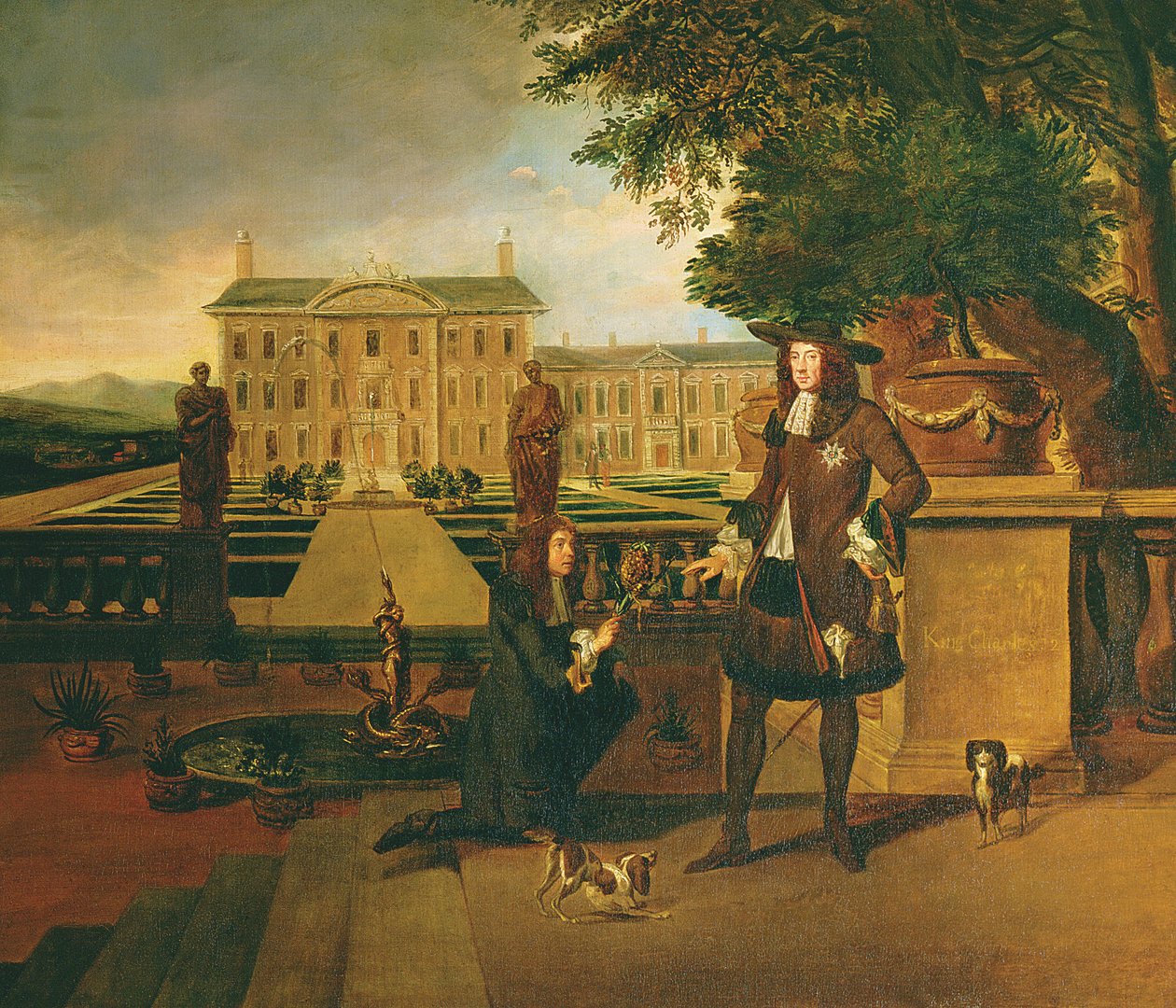 John Rose (c.1621-77) the King's Gardener, presenting Charles II (1630 ...