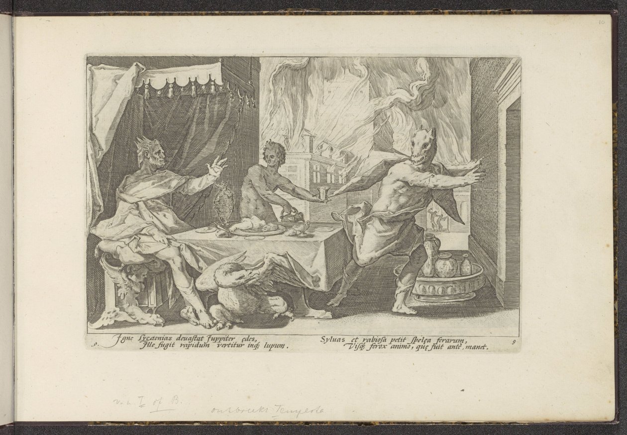 Lycaon Transformed into a Wolf