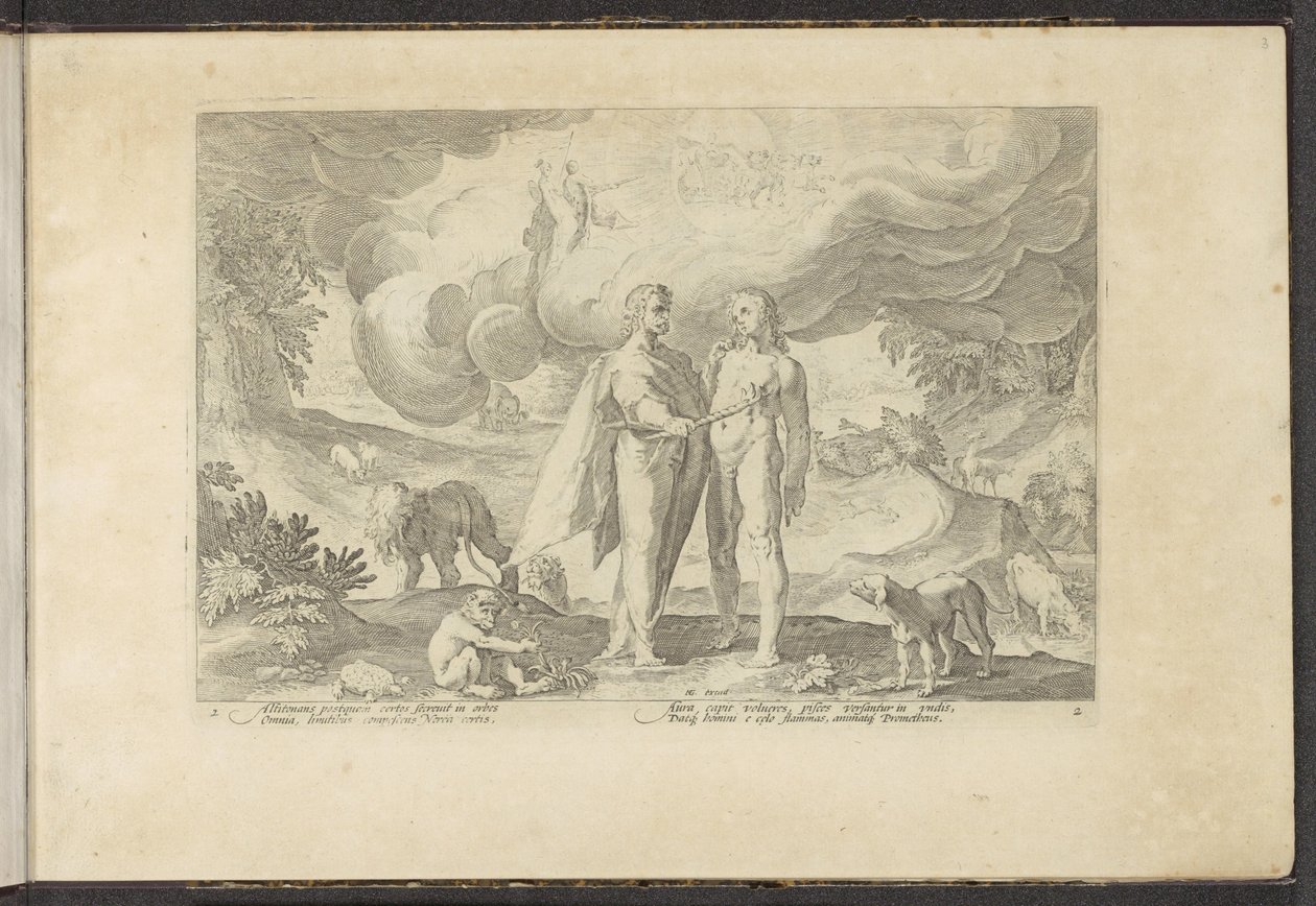 Prometheus Giving Fire to Man