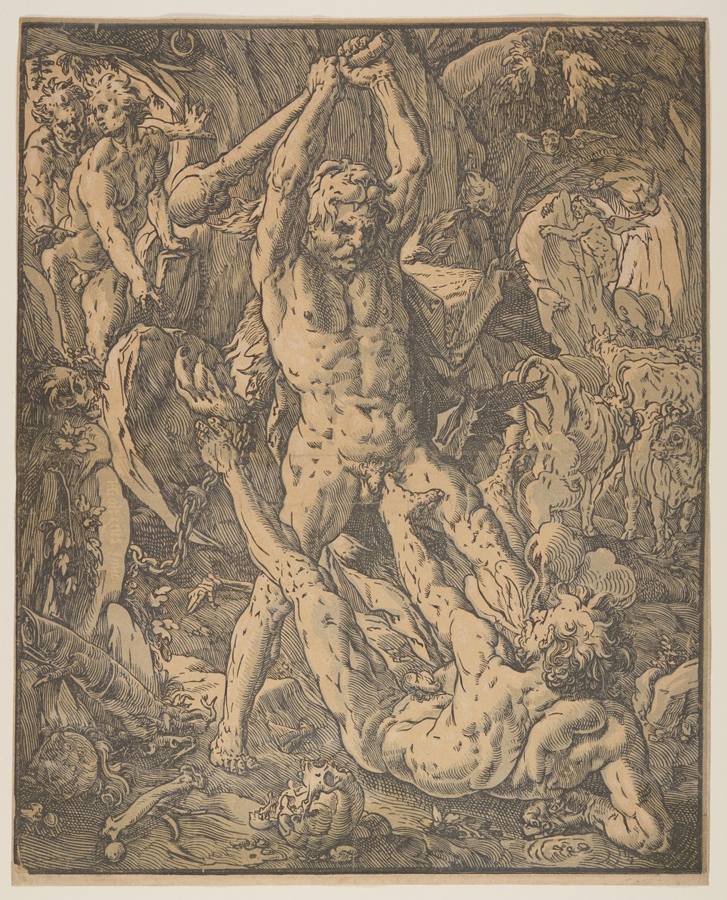 Hercules and Cacus by Hendrick Goltzius: Fine art print