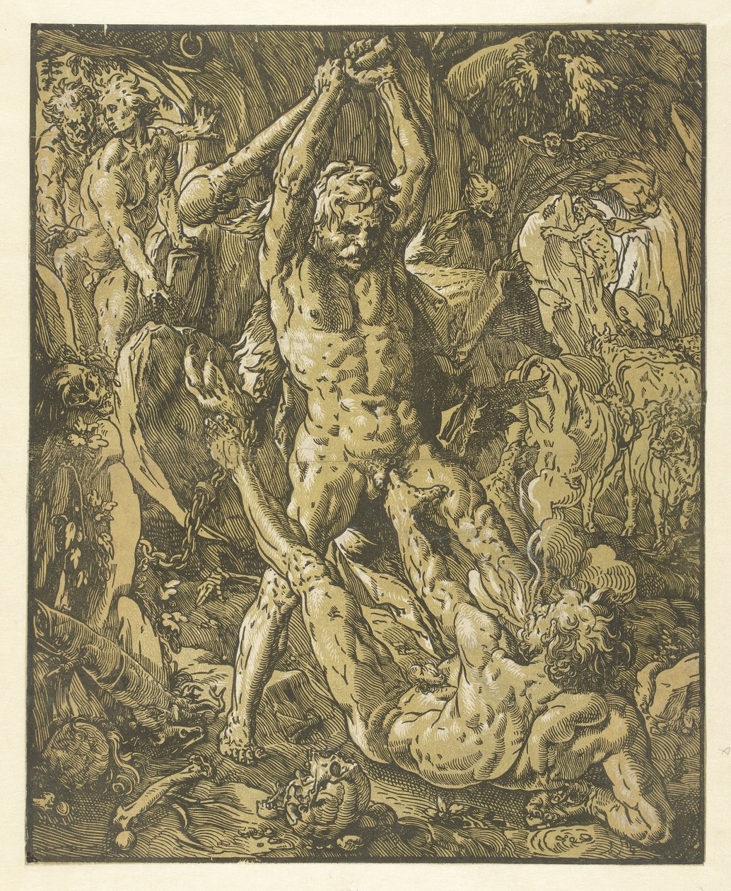 Hercules and Cacus by Hendrick Goltzius: Fine art print