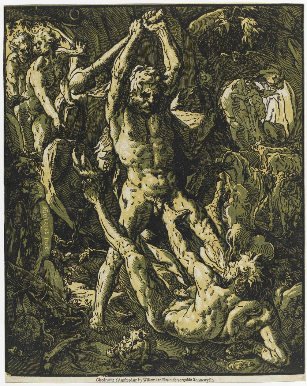 Hercules Killing Cacus, 1588 by Hendrick Goltzius