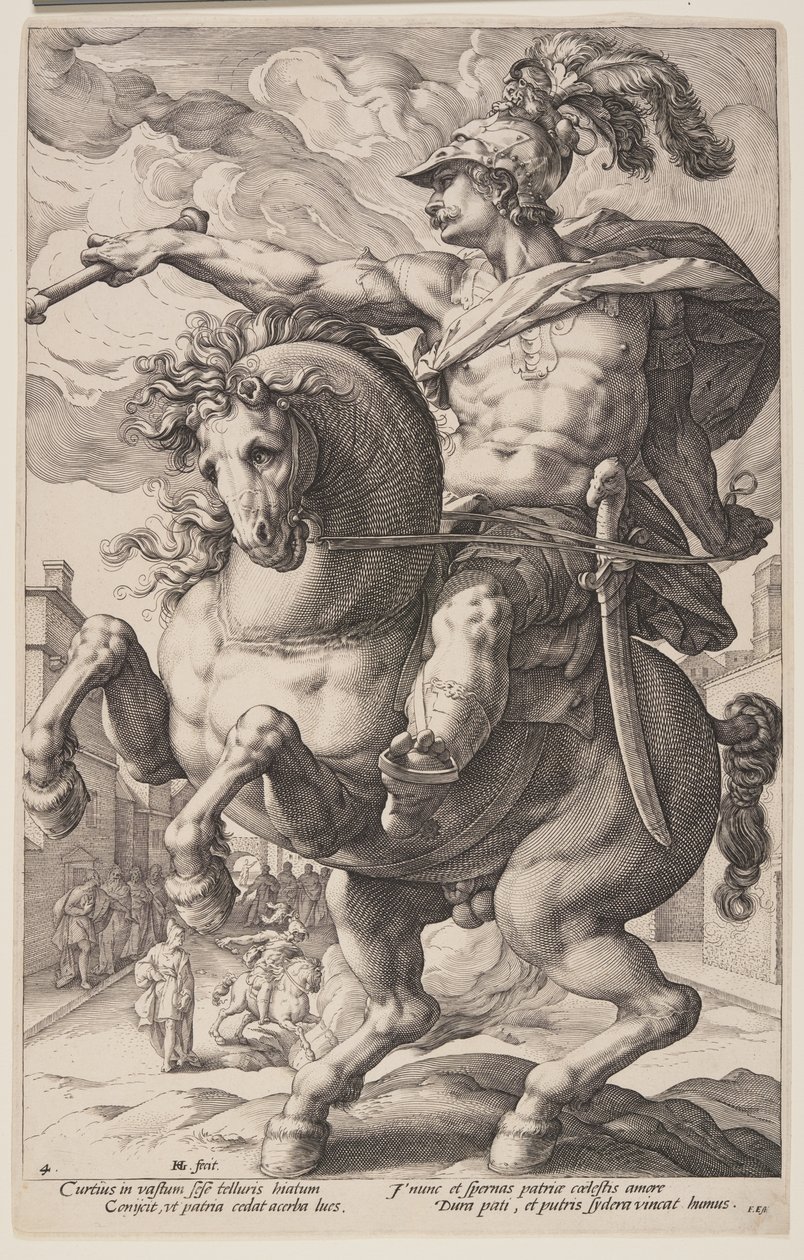 Marcus Curtius on Horseback, from The Roman Heroes
