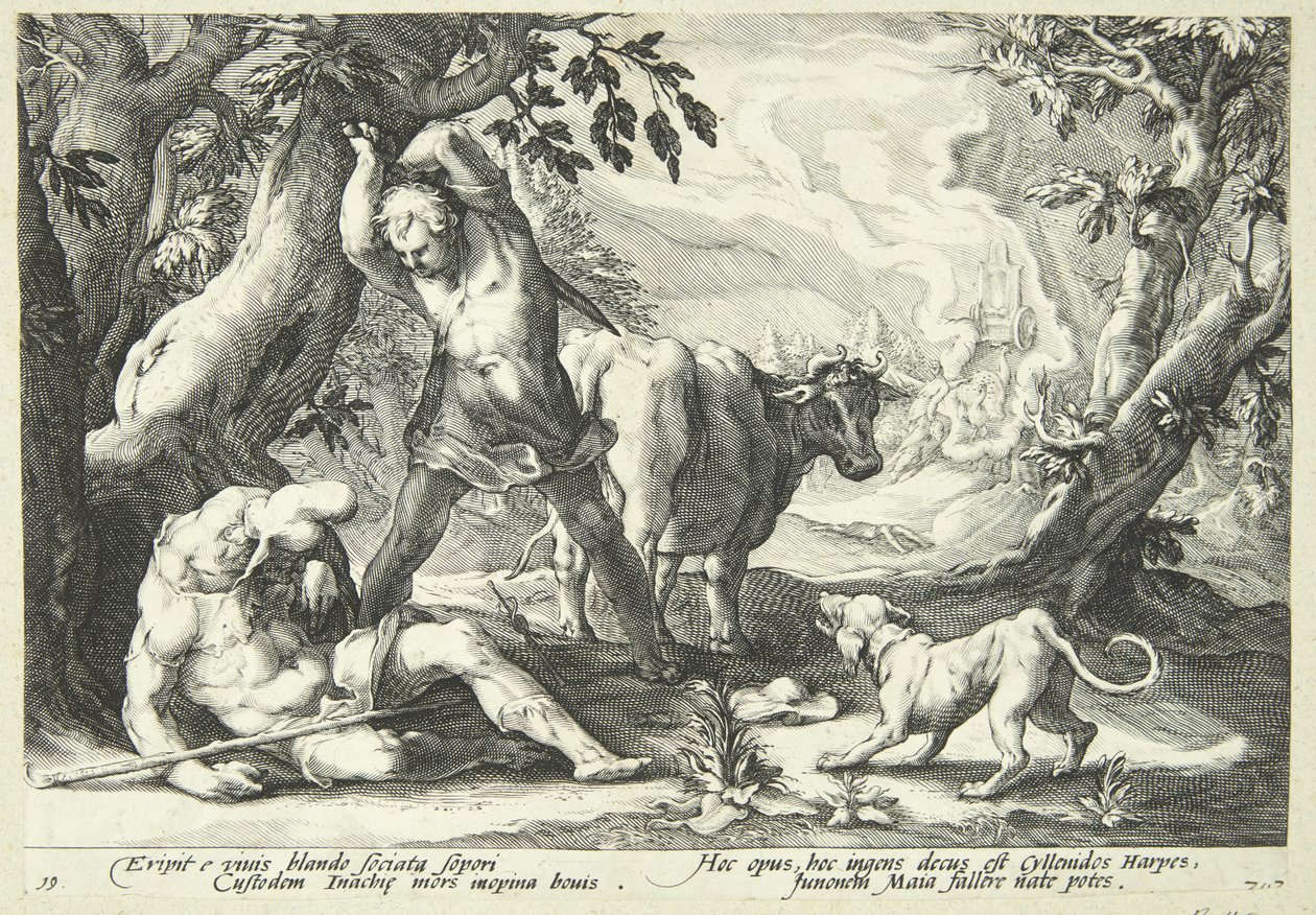 Mercury Killing Argus by Hendrick Goltzius: Fine art print