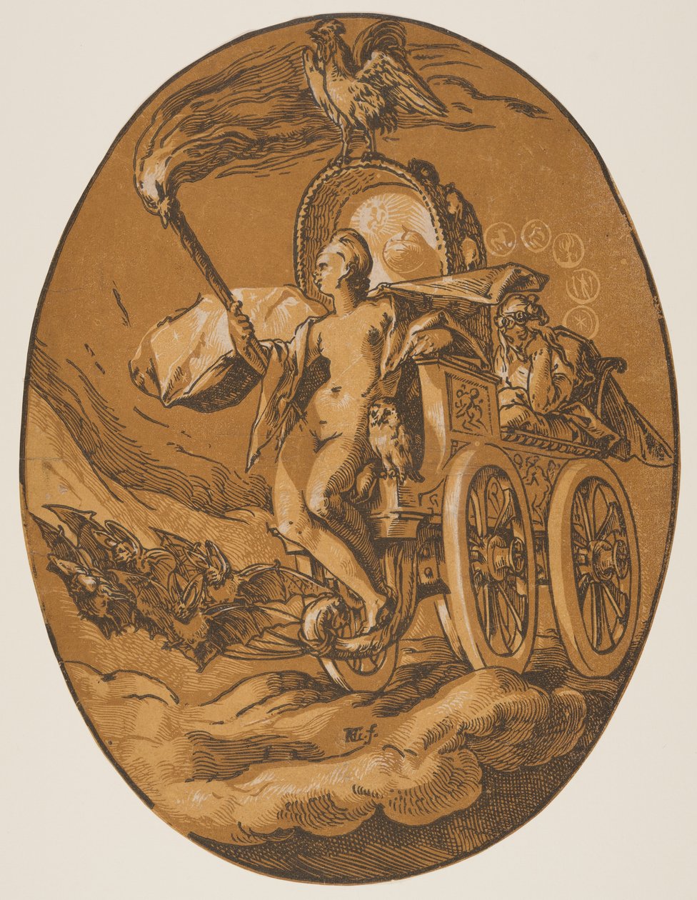 Nox, from The Deities by Hendrick Goltzius: Fine art print