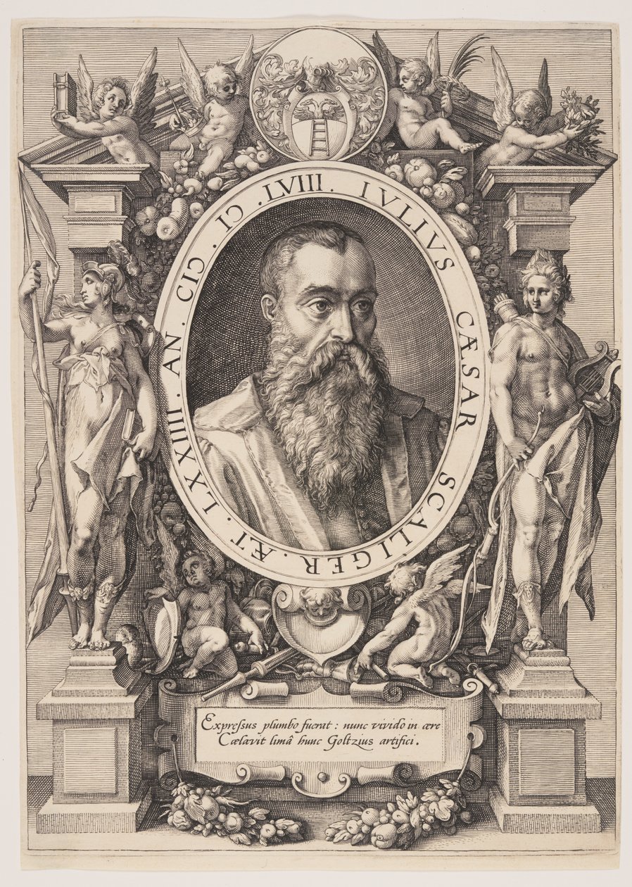 Portrait Of Julius Caesar Scaliger By Hendrick Goltzius