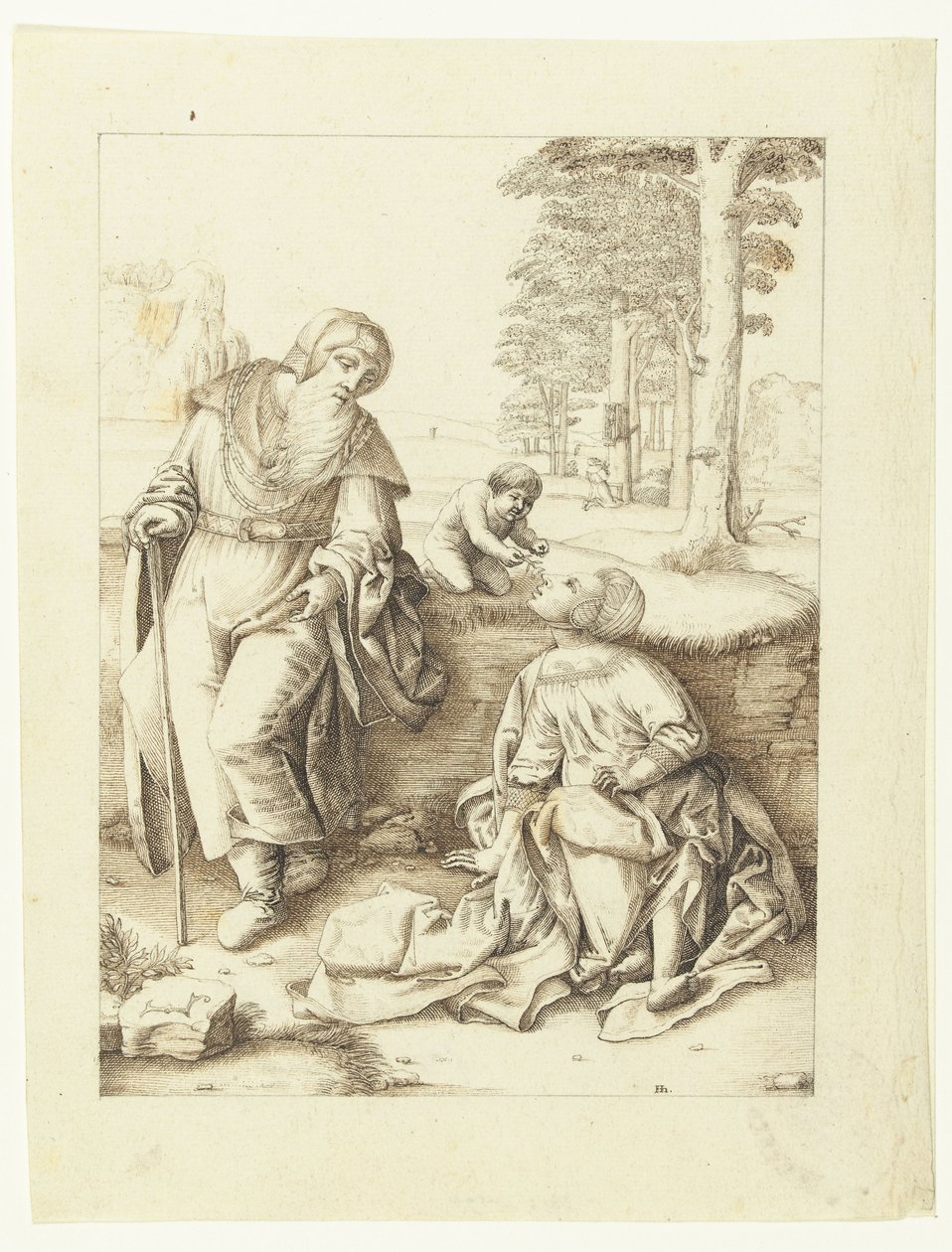 The Holy Family by Hendrick Hondius (I): Fine art print