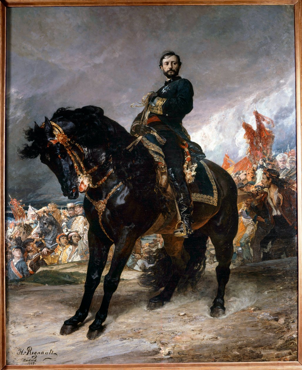 Revolution of September: General Juan Prim riding in front of Madrid ...