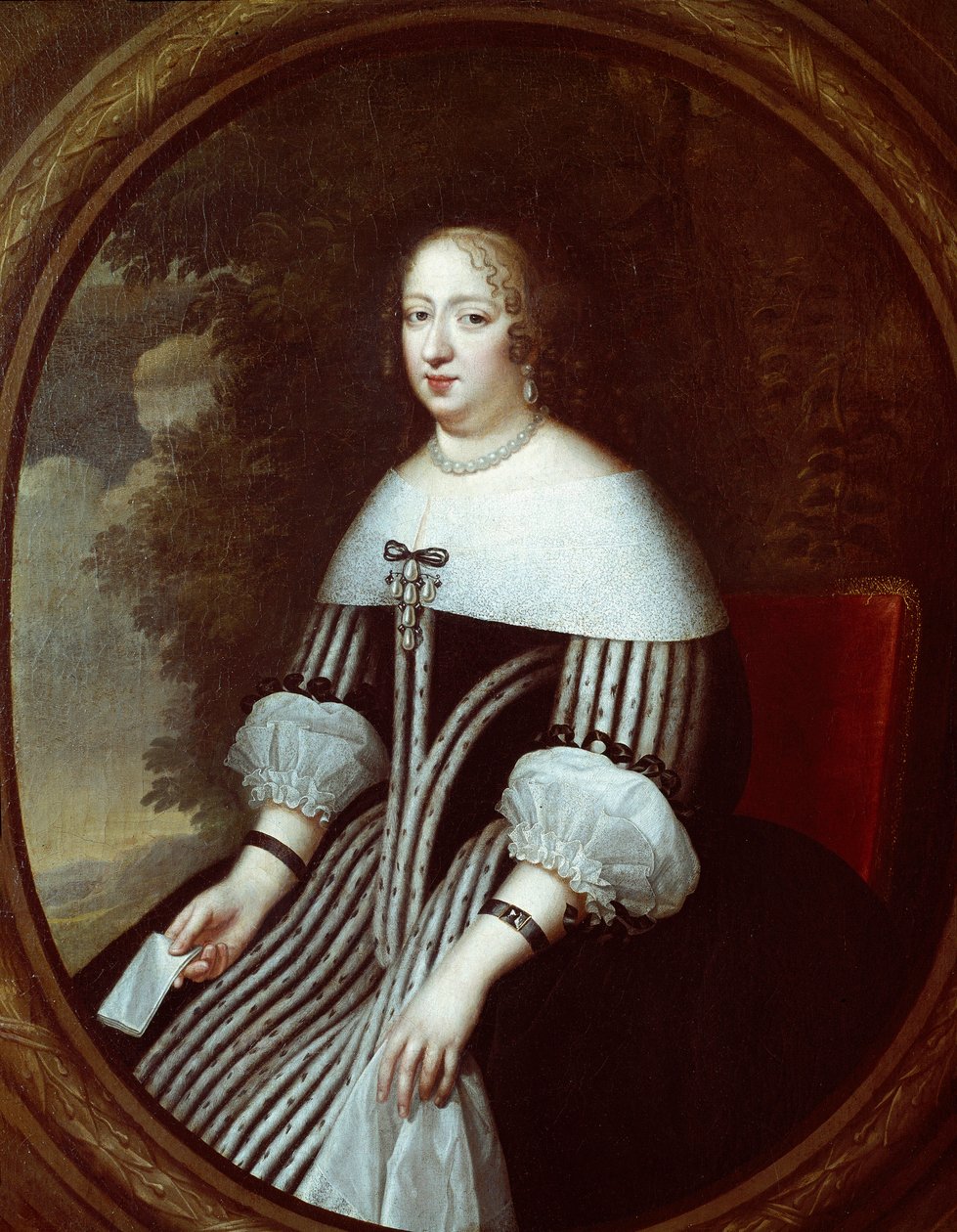Portrait of Anne of Austria in widow's dress