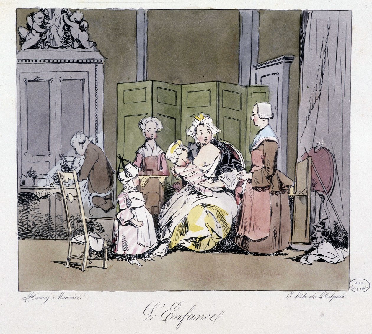 Nurse, Servants, Baby and Child in the Aristocracy of the 18th Century ...