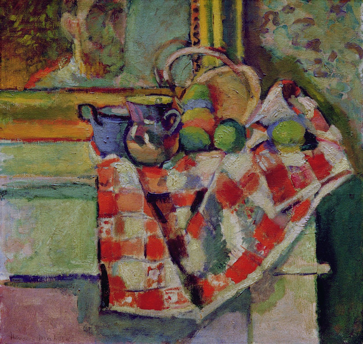 Still Life with a Checked Tablecloth, c.1903