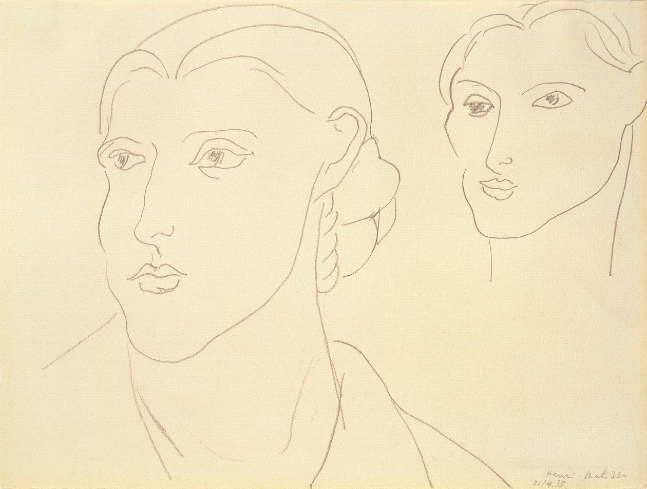 Two Studies of a Woman's Head by Henri Matisse