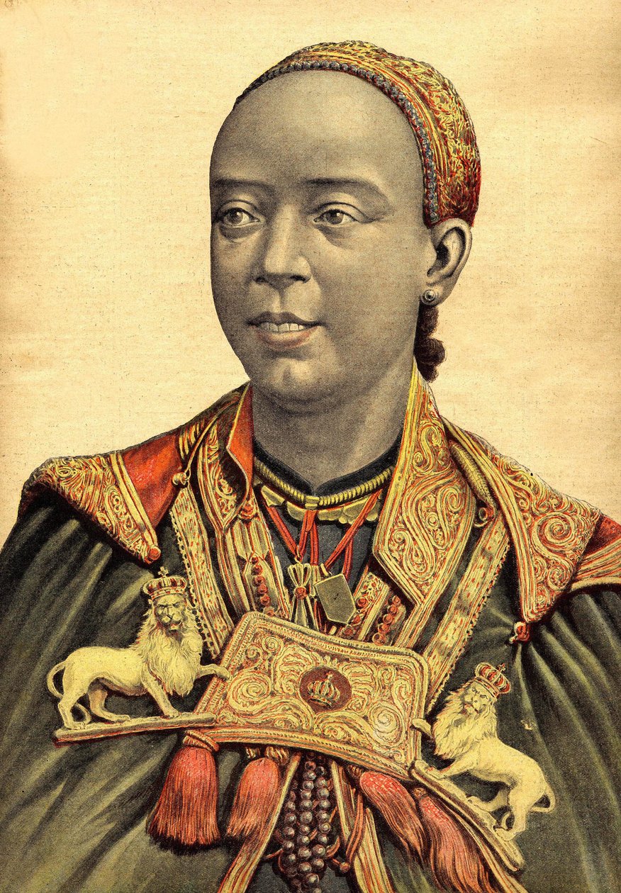 Portrait of the Empress of Abyssinia and Ethiopia Taitou