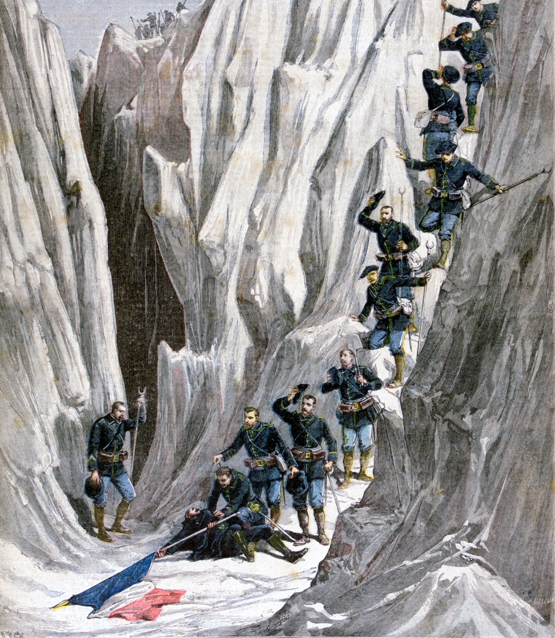 The Discovered Corpse of Lieutenant Bujon, French Alps