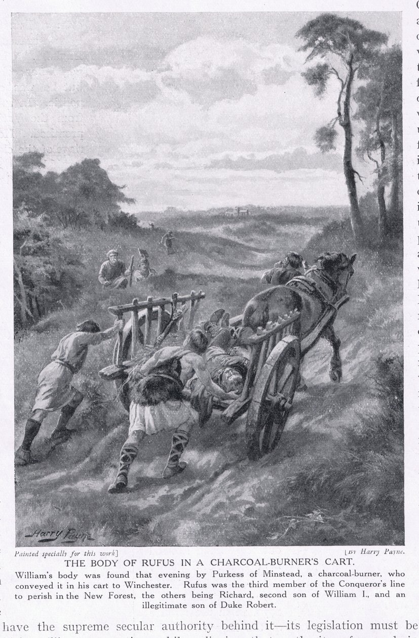 The Body of Rufus in a Charcoal Burner's Cart AD 1100, 1920s