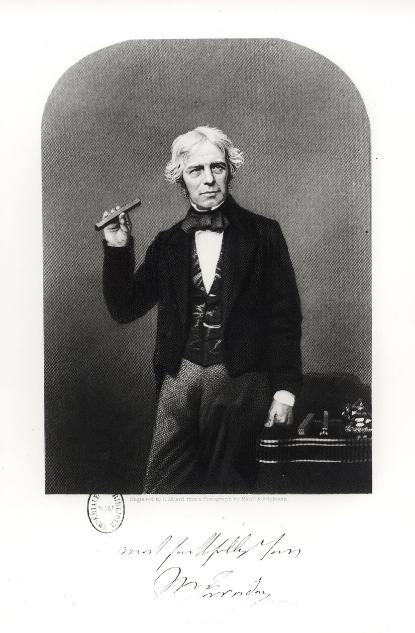 Portrait of Michael Faraday (1791-1867) by Henry Adlard