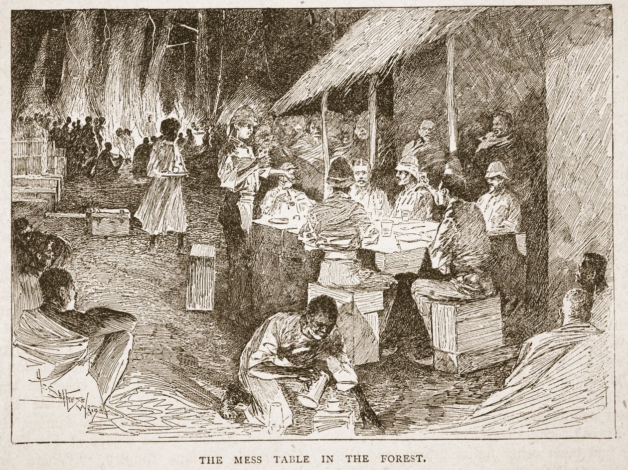 The Mess Table in the Forest, Illustration from 'Battles of the ...