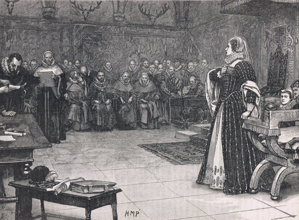 Trial of Mary Queen of Scots in Fotheringay Castle
