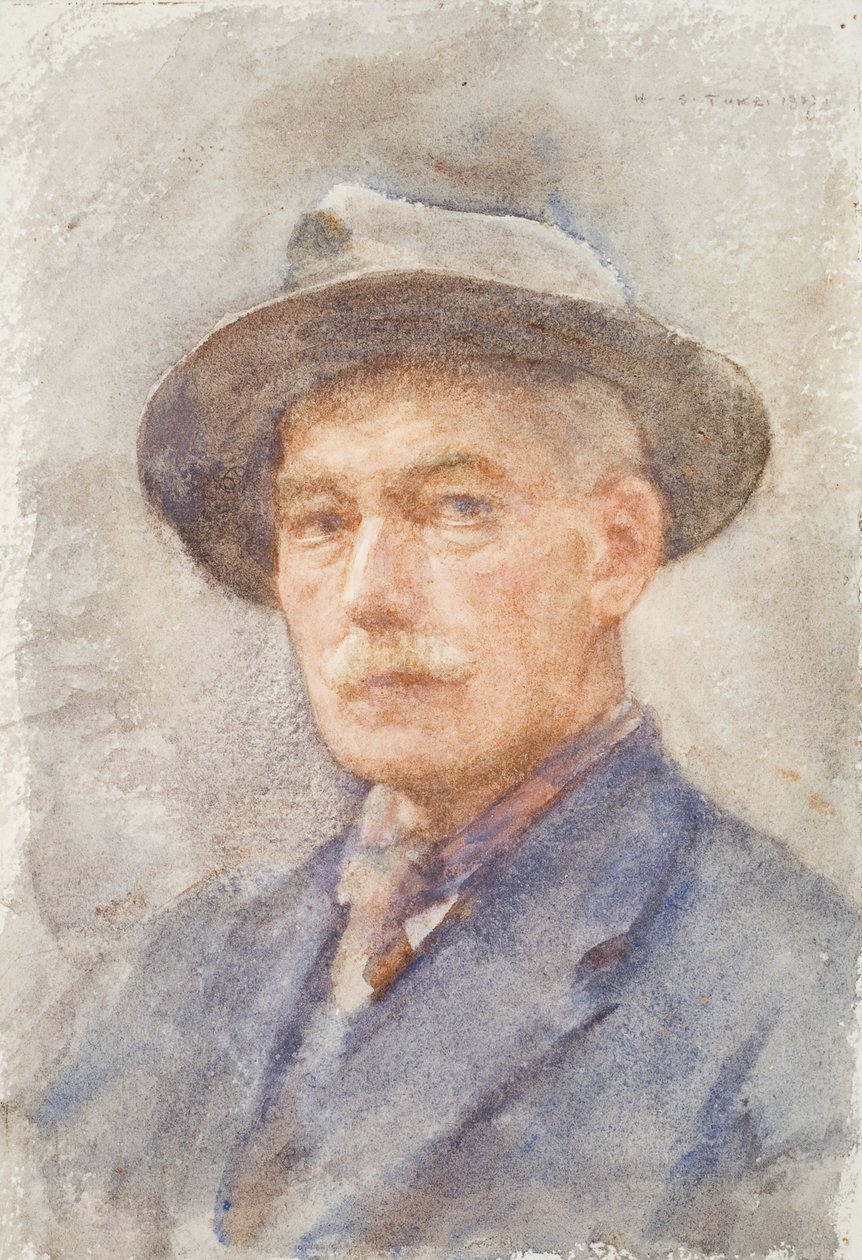 Self Portrait, 1927 by Henry Scott Tuke: Fine art print