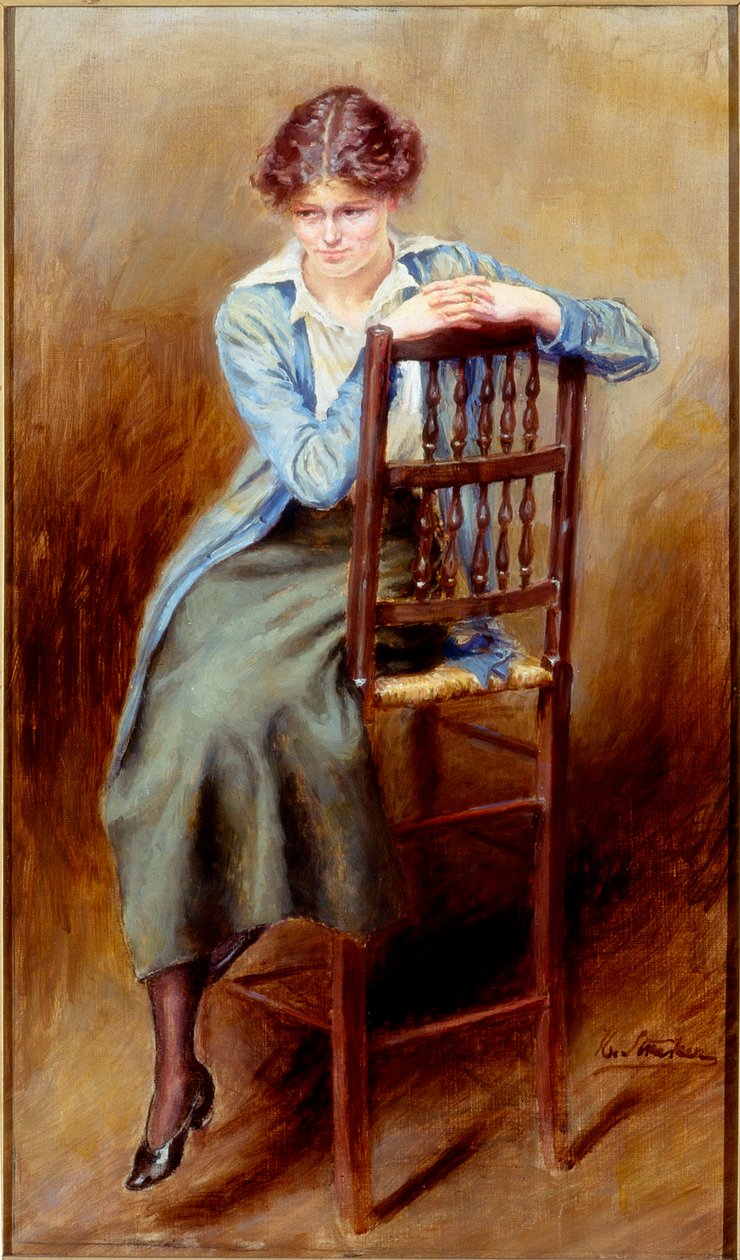 Seated Woman by Henry Straker: Buy fine art print