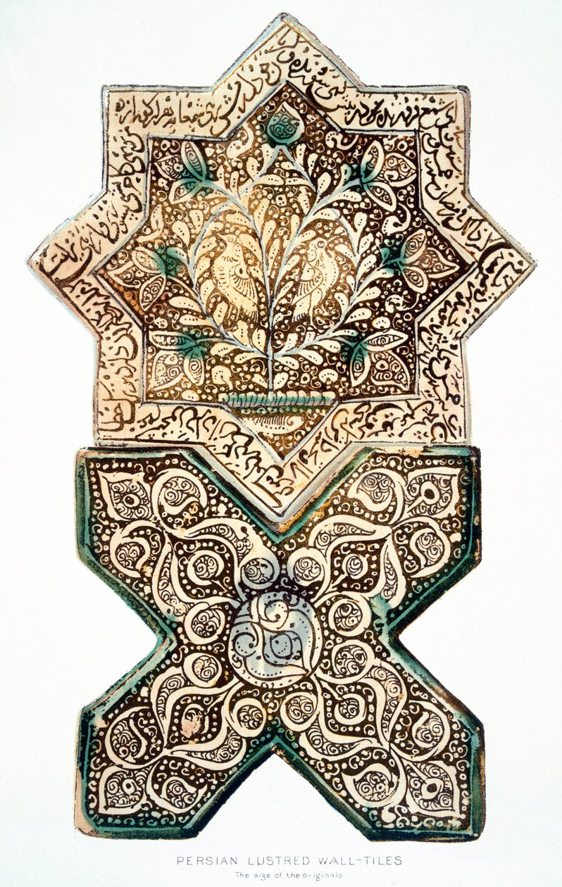 Persian Lustred Wall-Tiles by Henry Wallis: Fine art print