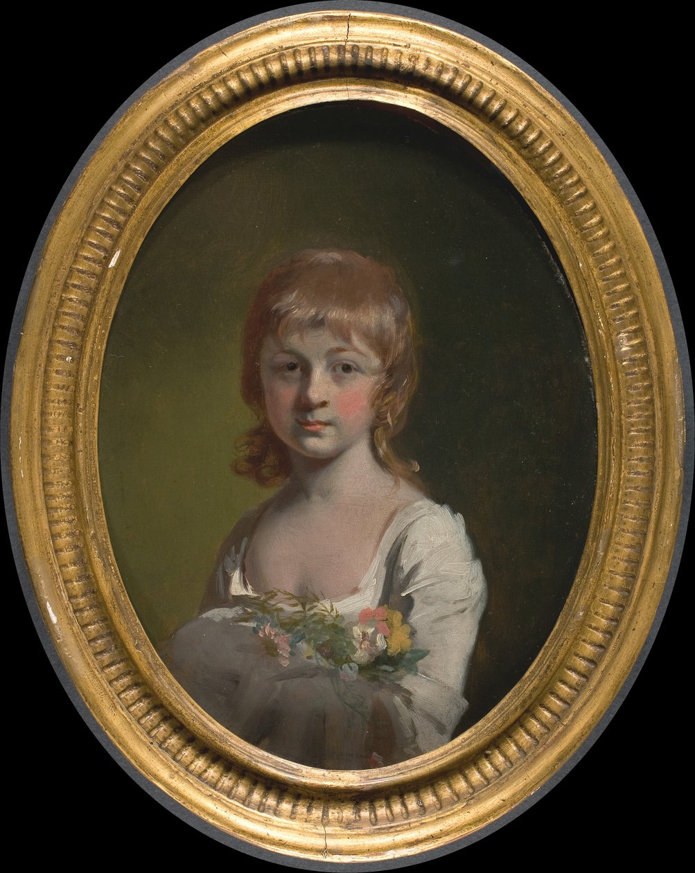 Girl with a Bouquet of Flowers by Henry Walton