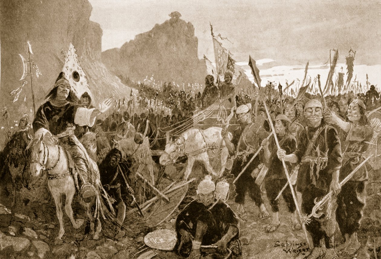 Soldiers with 'Bits' in Their Mouths, Illustration from 'Hutchinsons ...