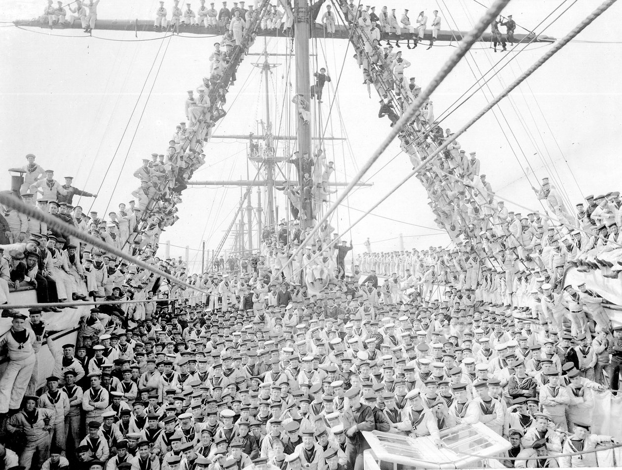 Boys on Board the Training Ship HMS Impregnable at Plymouth, 1906