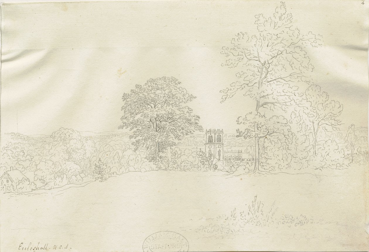 Eccleshall Village by Henry Curzon Allport: Fine art print