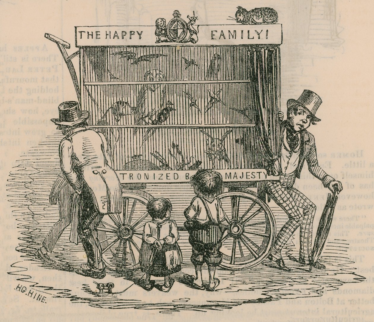 A Street Entertainer with an Aviary by Henry George Hine