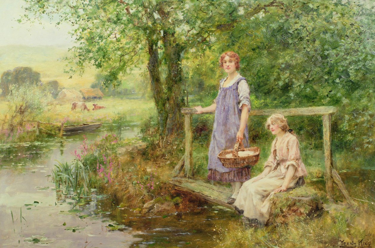 The Foot Bridge by Henry John Yeend King: Fine art print