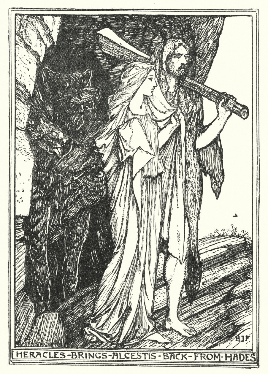 Heracles brings Alcestis back from Hades