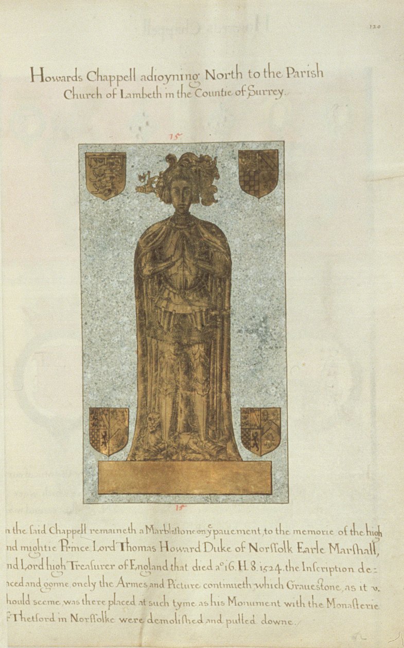 Marble Gravestone of Lord Thomas Howard Duke of Norfolk, 1637
