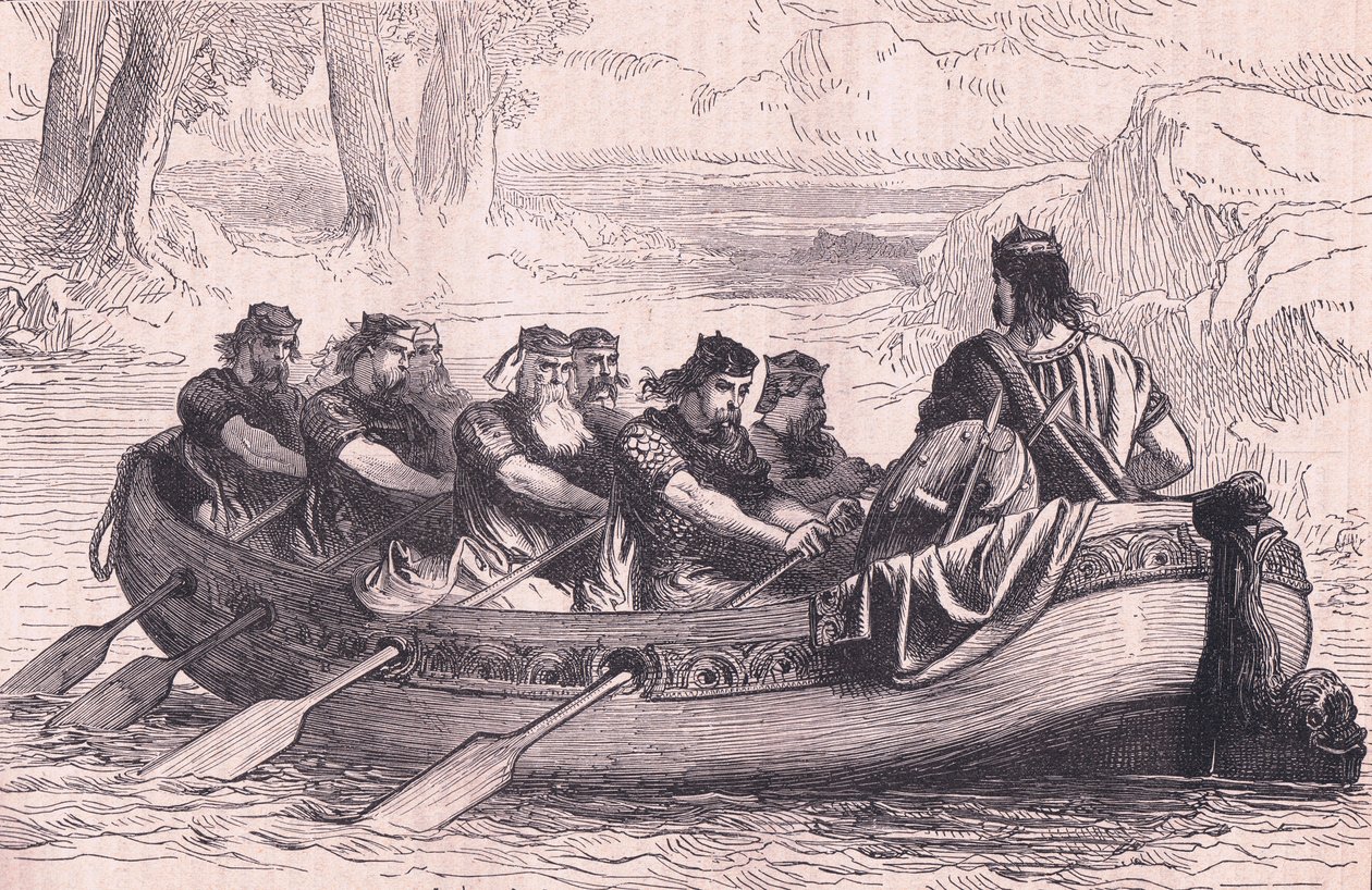 Edgar the Peaceable Being Rowed Down the Dee by Eight Tributary Princes ...