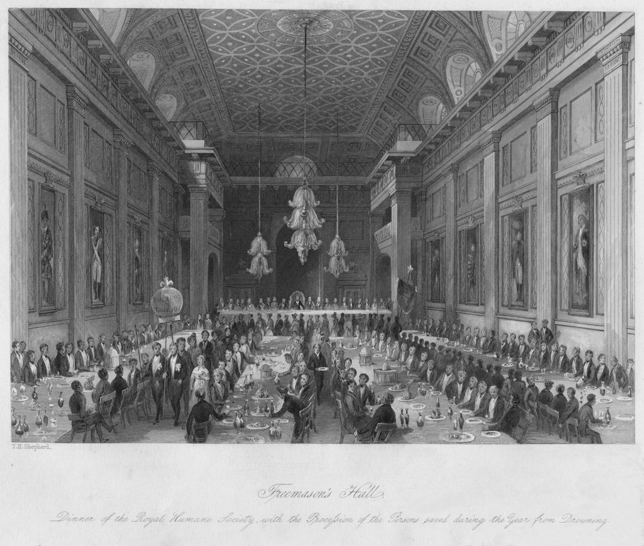 Freemasons Hall, c1841 by Henry Melville: Fine art print
