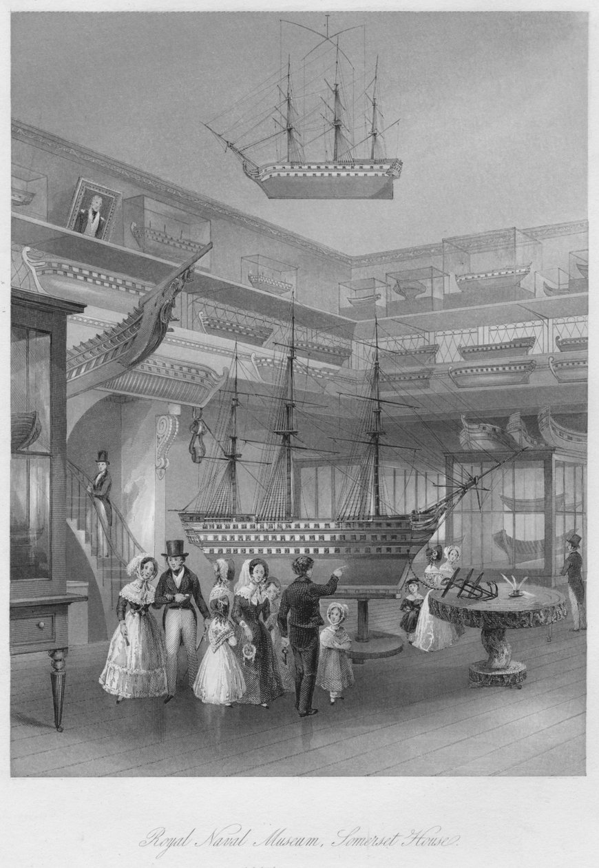 Royal Naval Museum, Somerset House, c1841 by Henry Melville