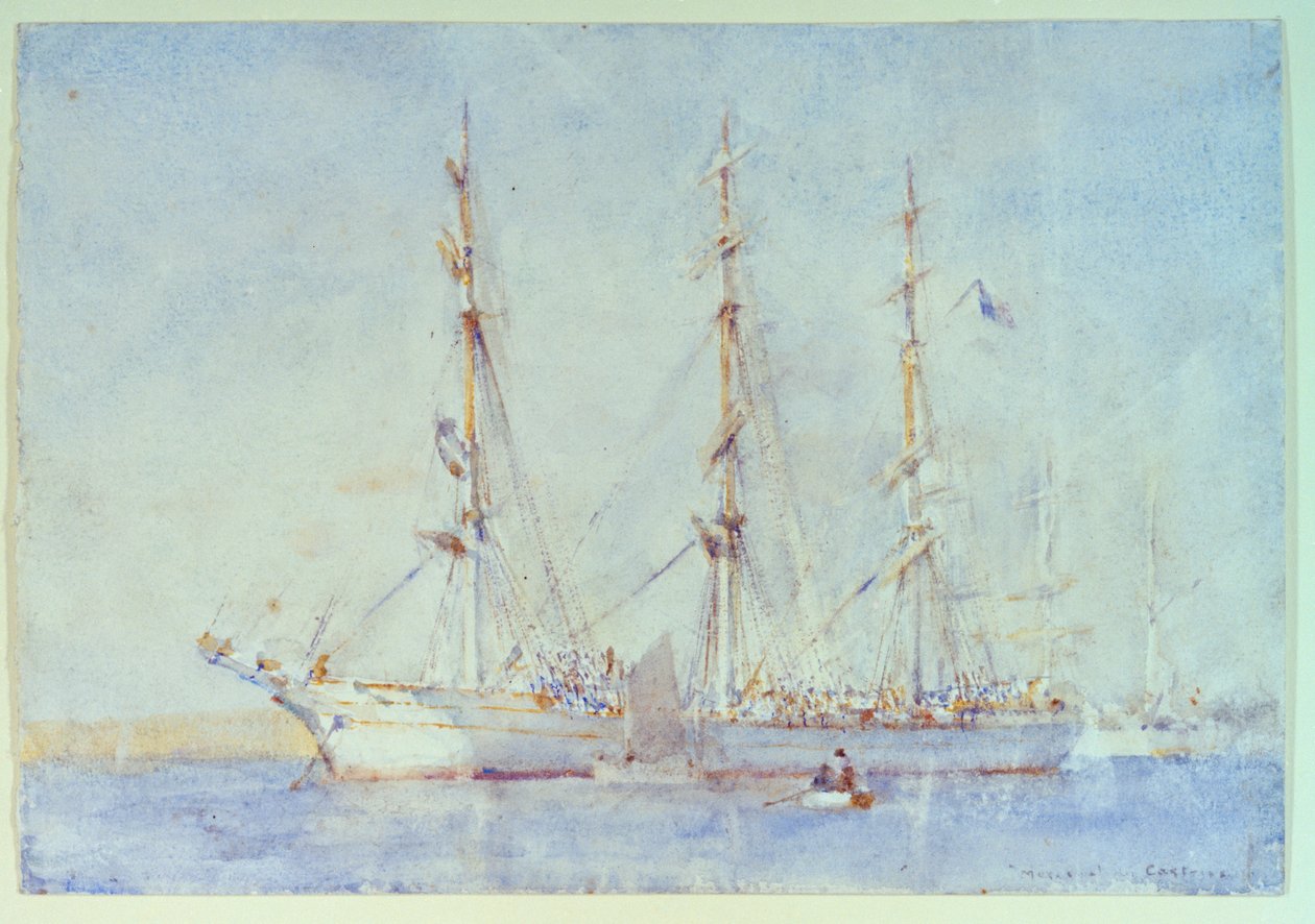 French Ship Marecual de Cashes at Falmouth July 1914, early 20th century